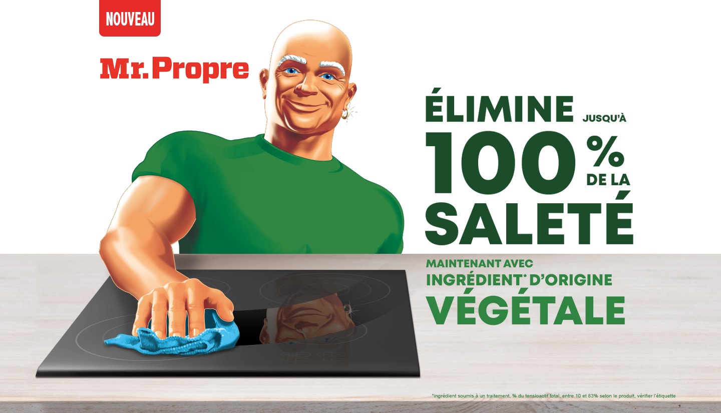 Mr. Propre : Elimine jusqu'à 100% de la saleté et graisse