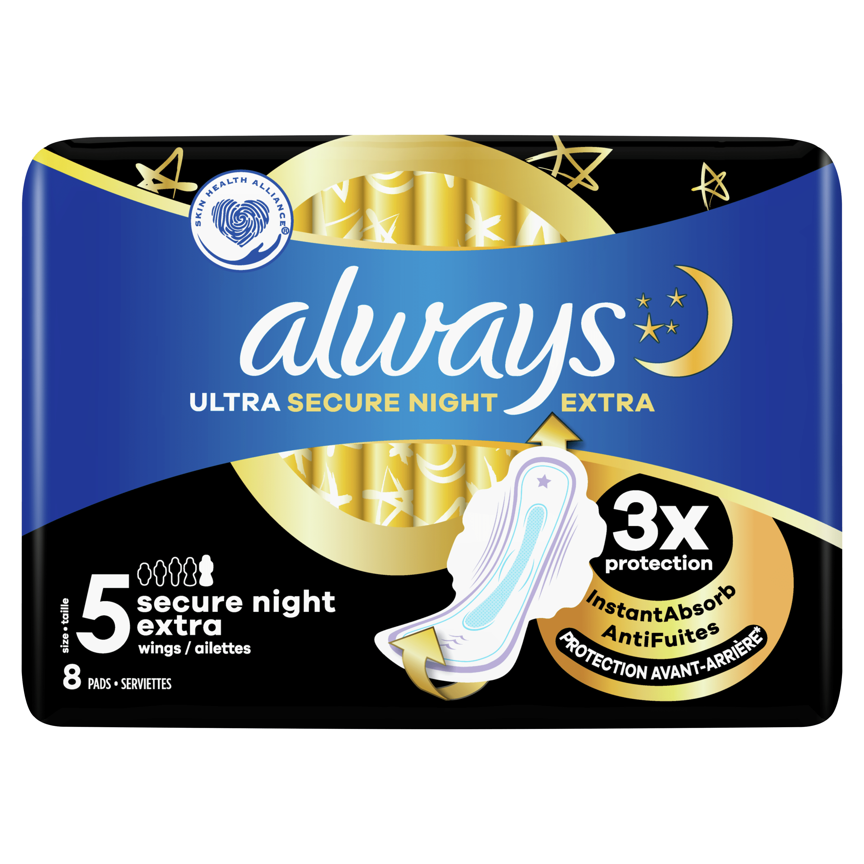 Always Ultra Serviettes Secure Night Extra Hygiéniques
