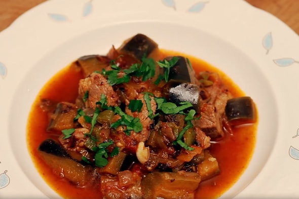 Etli patlıcan tarifi