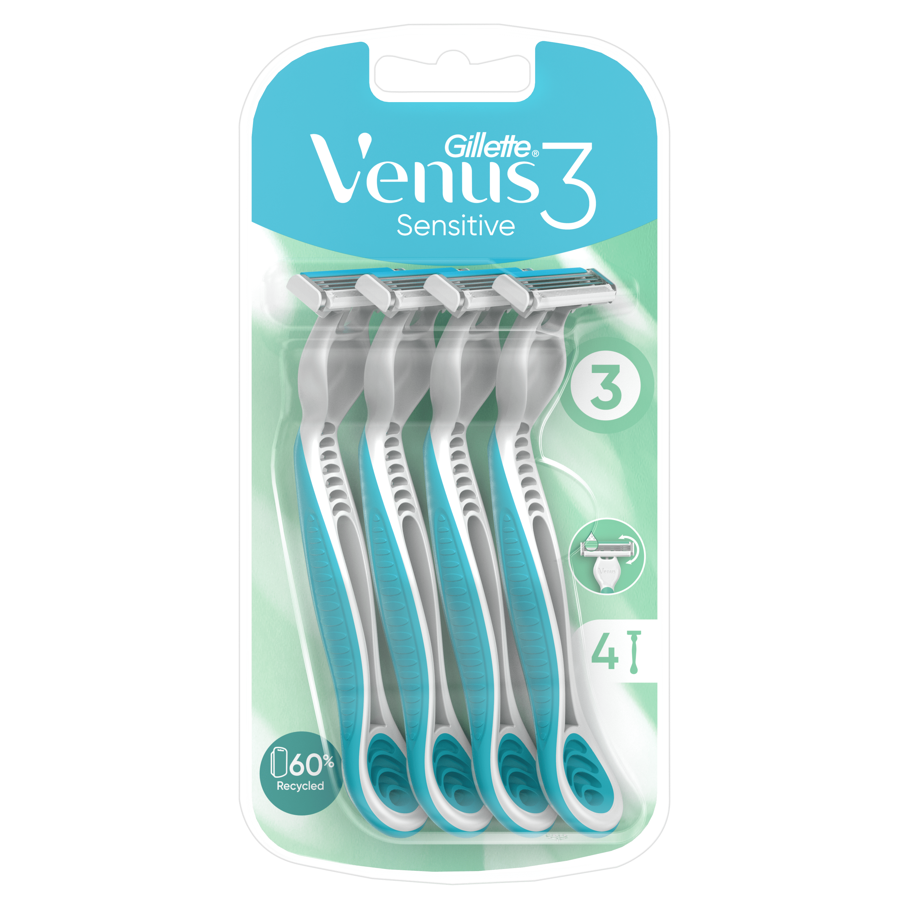 Gillette Venus 3 Sensitive Razor Blades 4 Pack